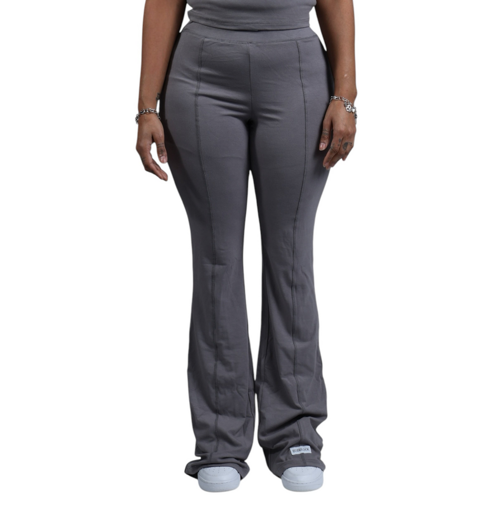 Curves Flared Pants (Dark Grey) – Bomblook
