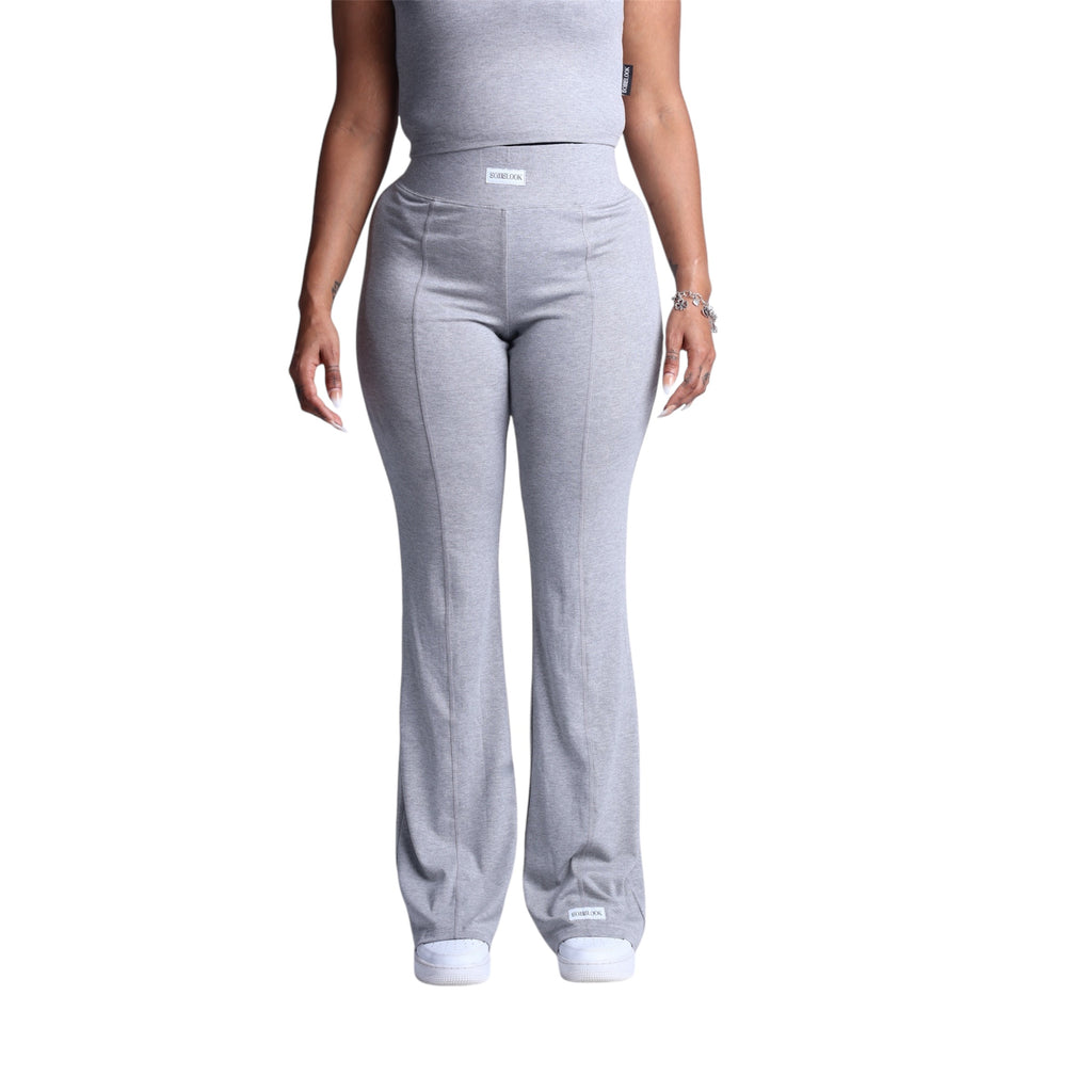 Curves Flared Pants (Light Grey) – Bomblook